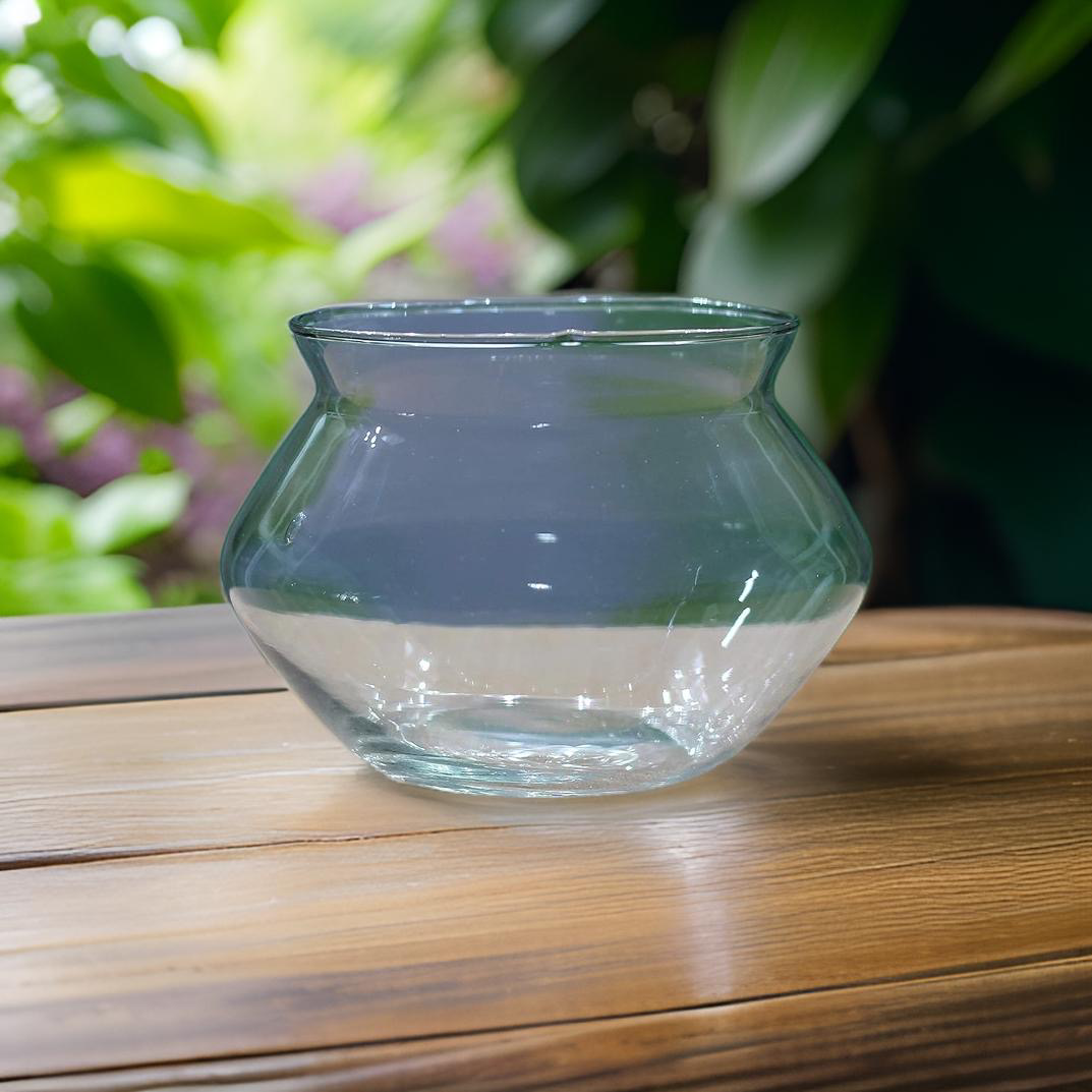 Crystal Clear Glass BAMBOO POT (kalsi) - GLASS VISTA